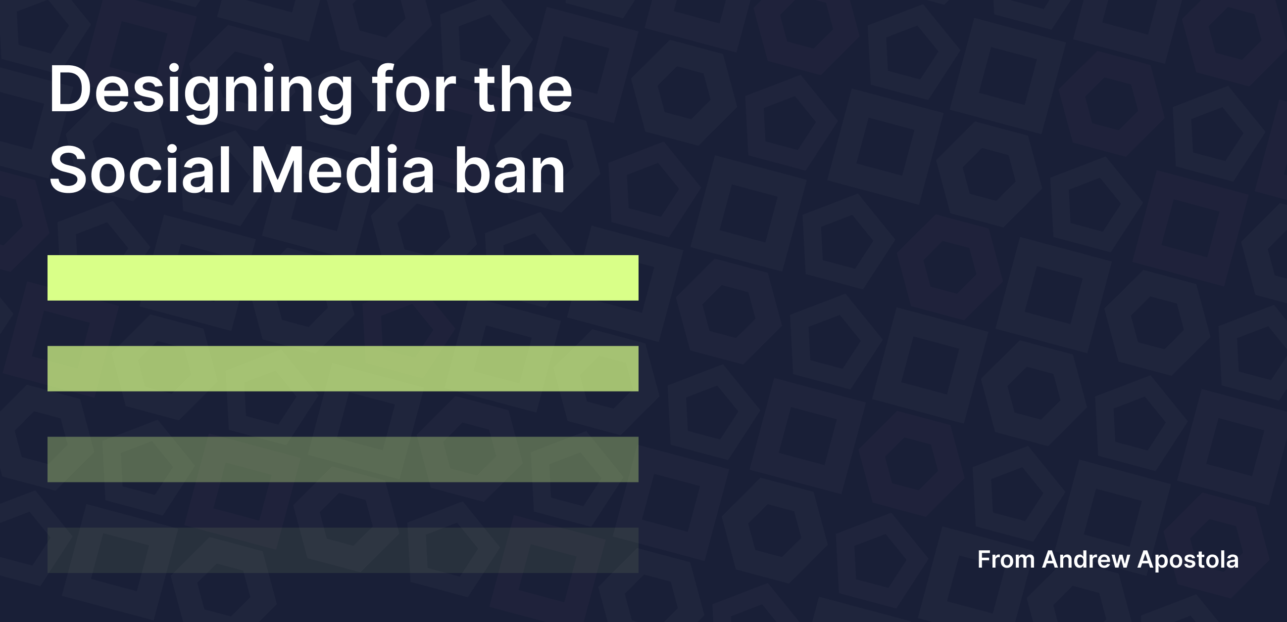 Designing for the Social Media Ban | Portable
